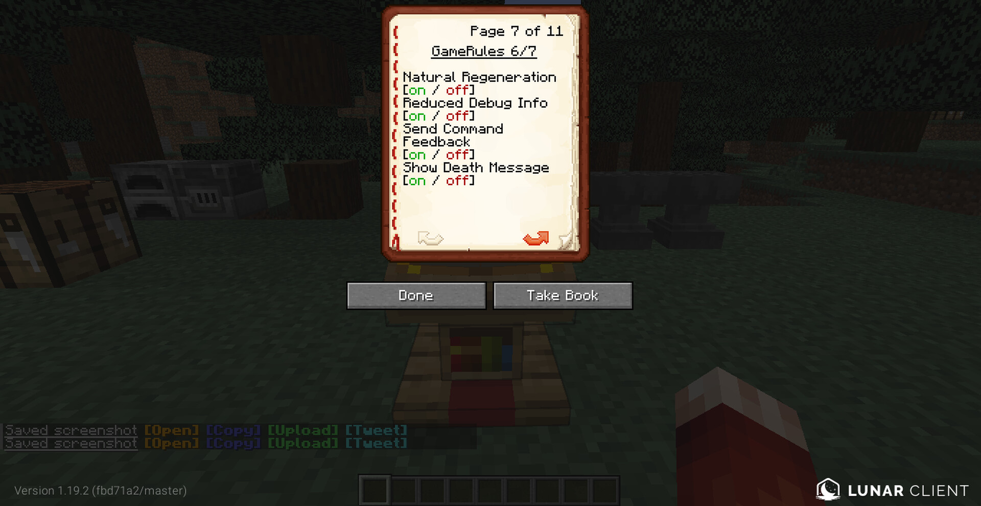 Map Building Help Book / Command Book Minecraft Data Pack