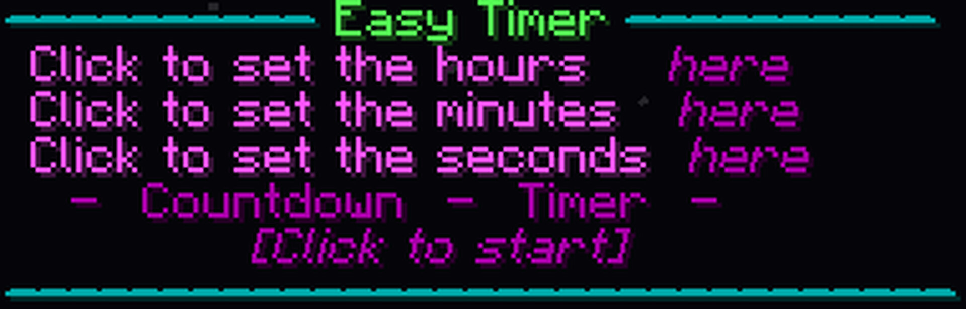 Easy Timers Minecraft Data Pack