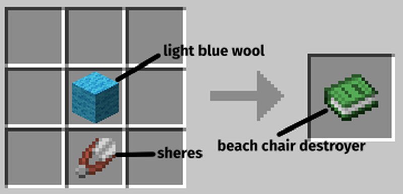 beach chairs Minecraft Data Pack