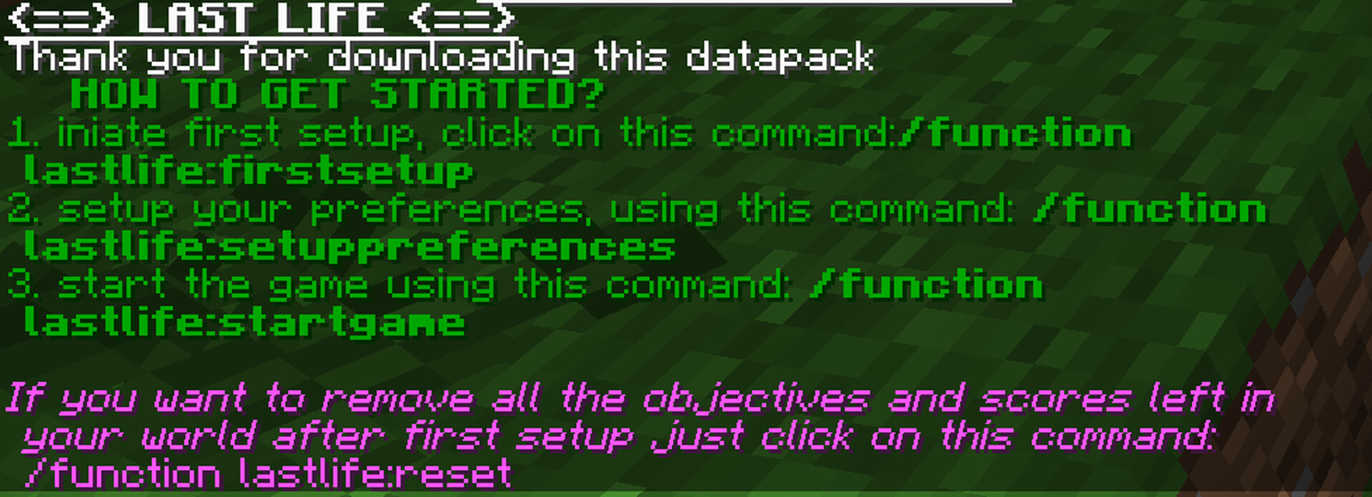 Third, last & double life by CrappyToast Minecraft Data Pack