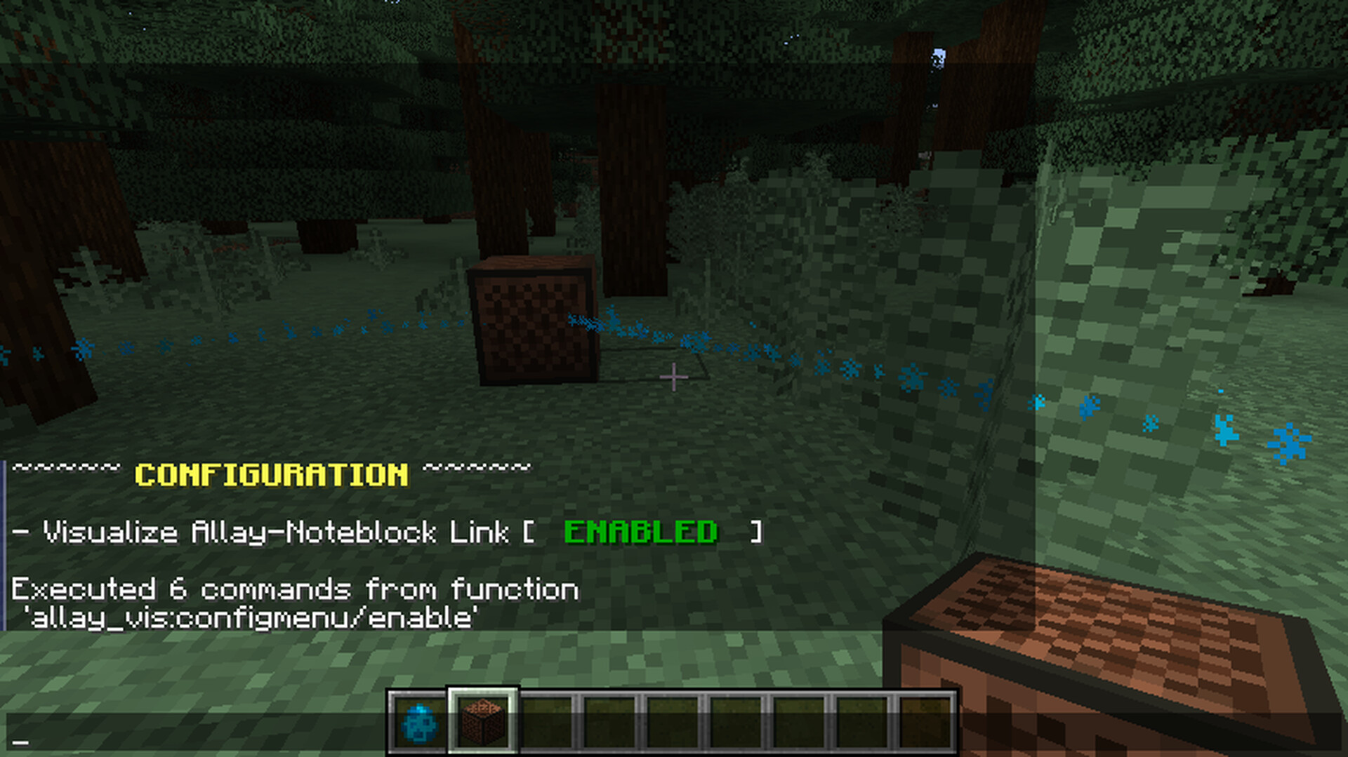 Allay Noteblock Line Link Visualizer Minecraft Data Pack