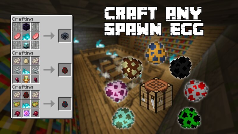 Balanced Spawner and Egg Crafting For Survival Minecraft Data Pack