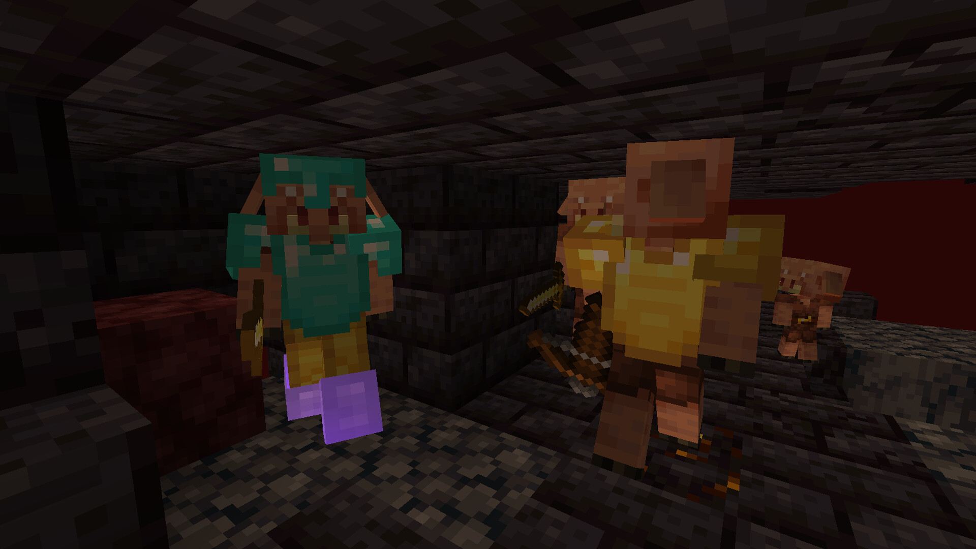 Diamond Piglins (Unbreakable Diamond and Netherite Gear) Minecraft Data Pack