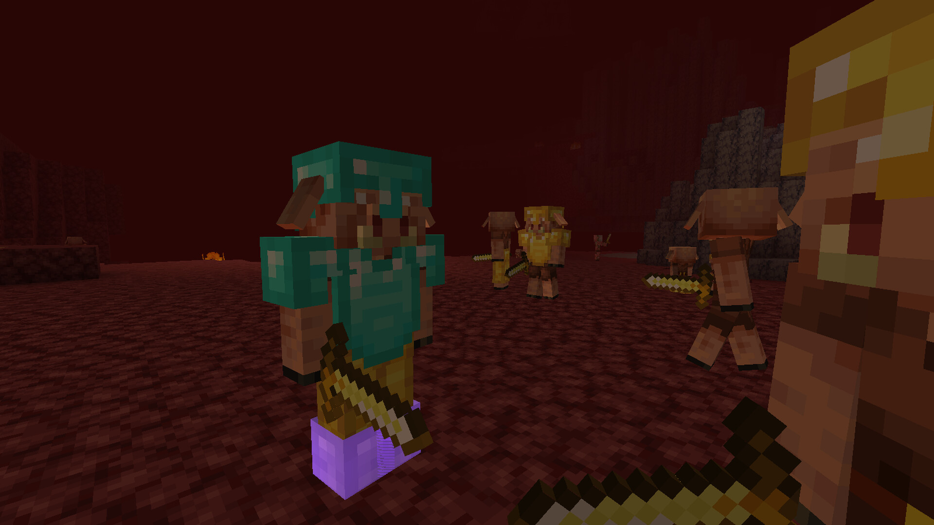 Diamond Piglins (Unbreakable Diamond and Netherite Gear) Minecraft Data Pack