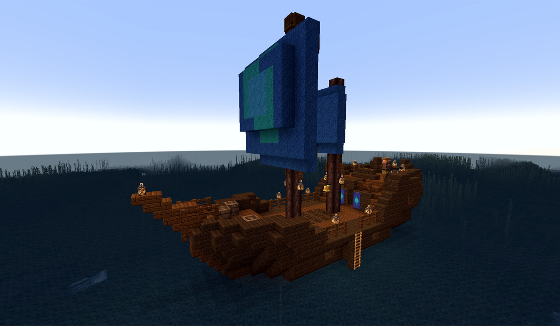 Rainbeau's Ships On Seas (SOS) Minecraft Data Pack