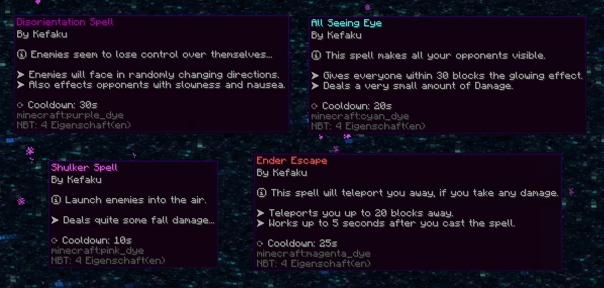 Kefaku's Ender Spells Pack (PMC Magic Event) Minecraft Data Pack