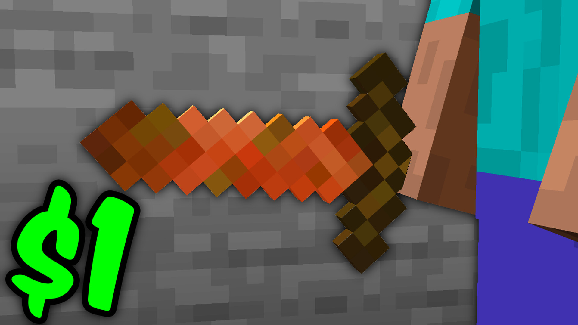Custom $1 Minecraft Sword Minecraft Data Pack