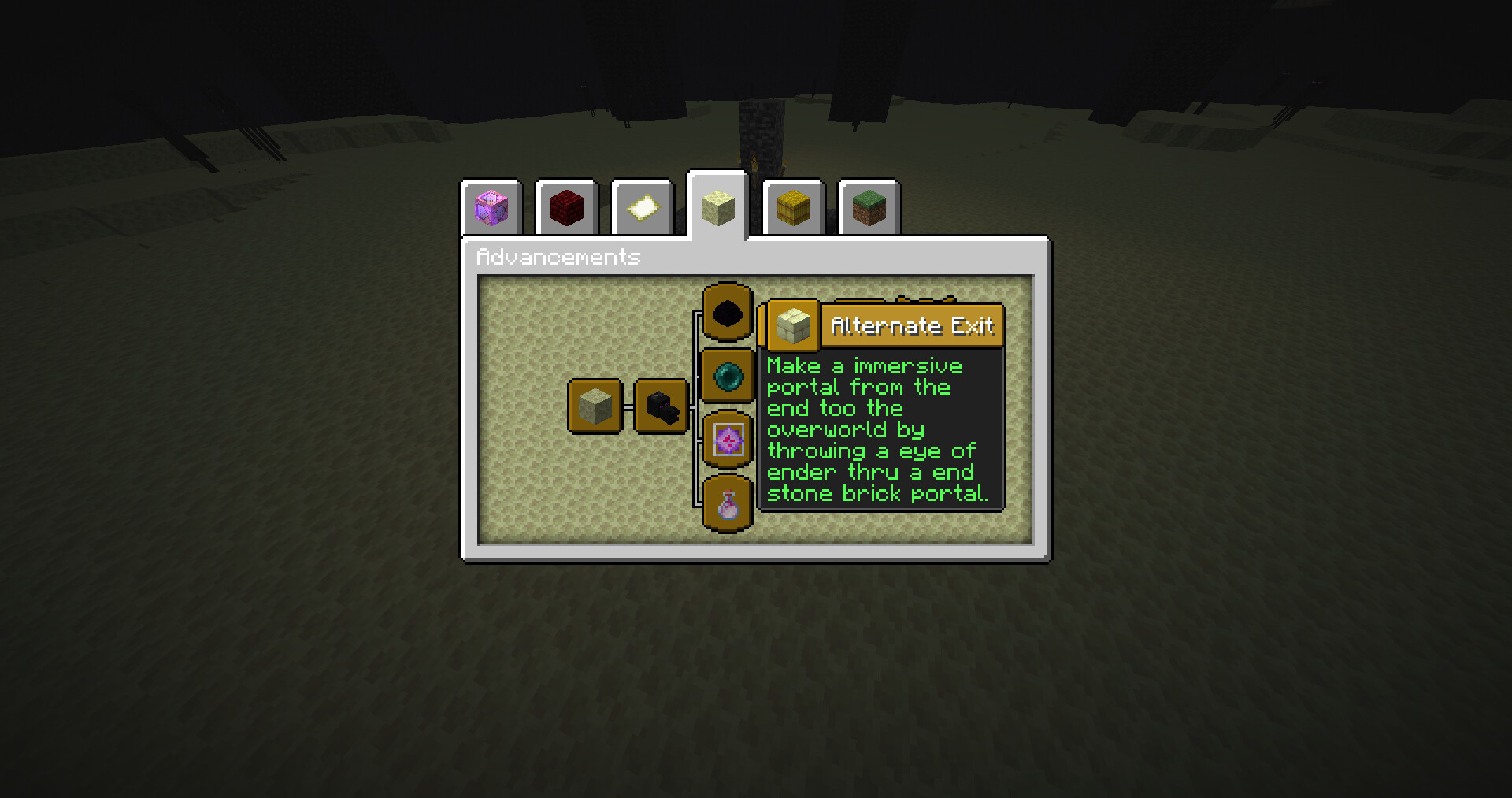 Relative Immersive End Portals Minecraft Data Pack