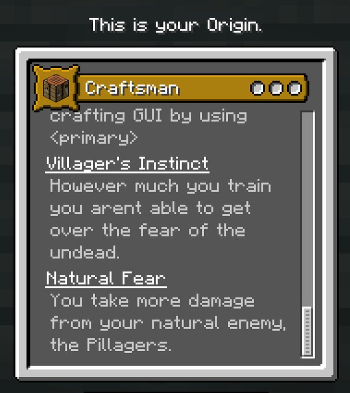 Craftsman Origin Datapack Minecraft Data Pack