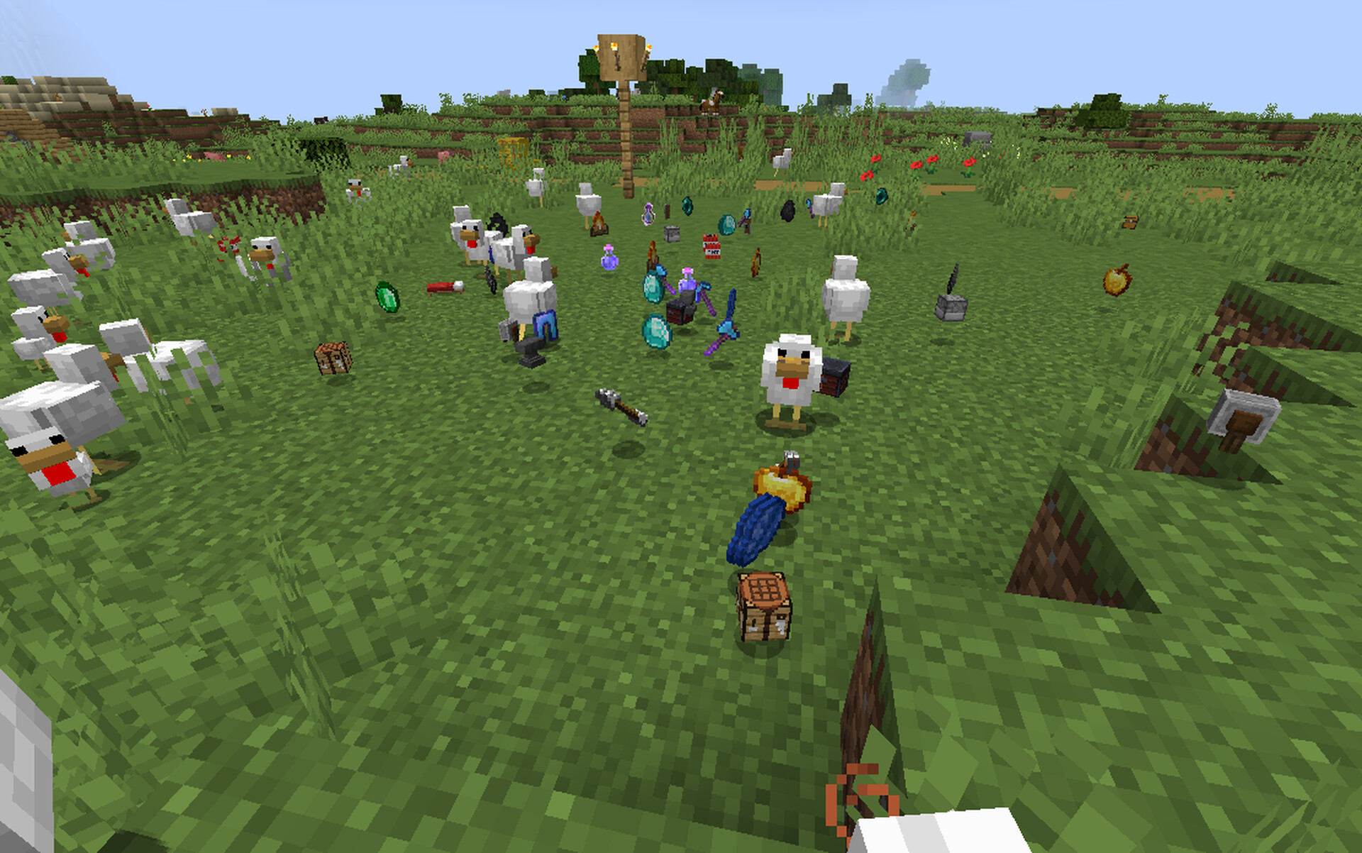 Chicken Drop Op Loot Minecraft [Java] and [Bedrock] Minecraft Data Pack