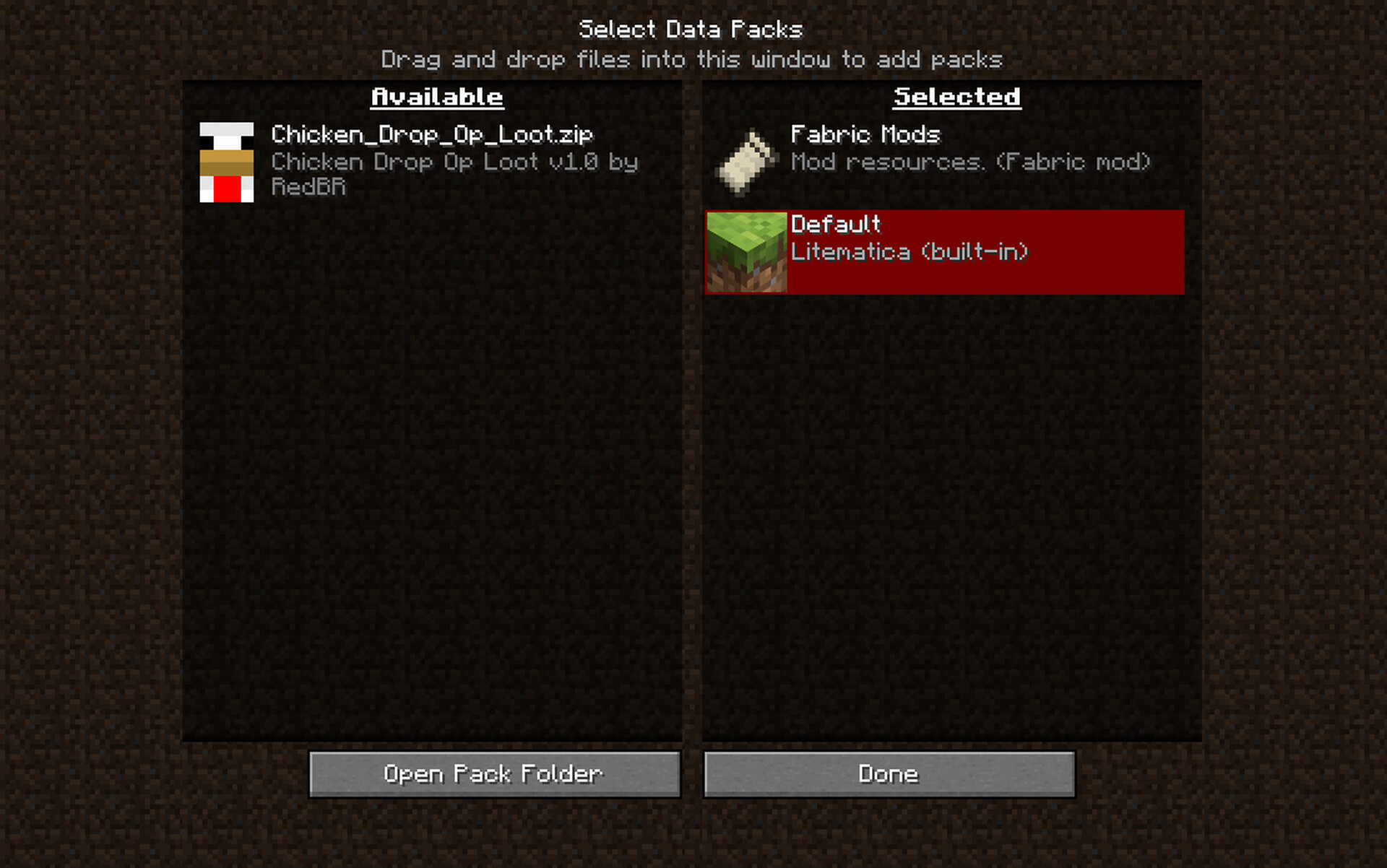 Chicken Drop Op Loot Minecraft [Java] and [Bedrock] Minecraft Data Pack