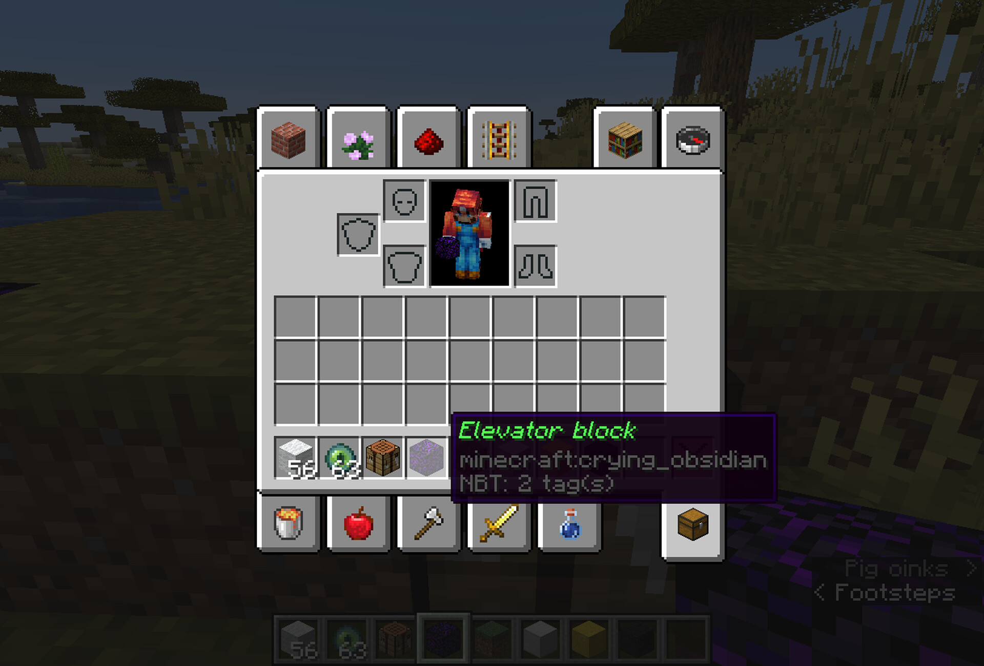 "OpenBlocks Elevator Mod" Replicated as a datapack Minecraft Data Pack