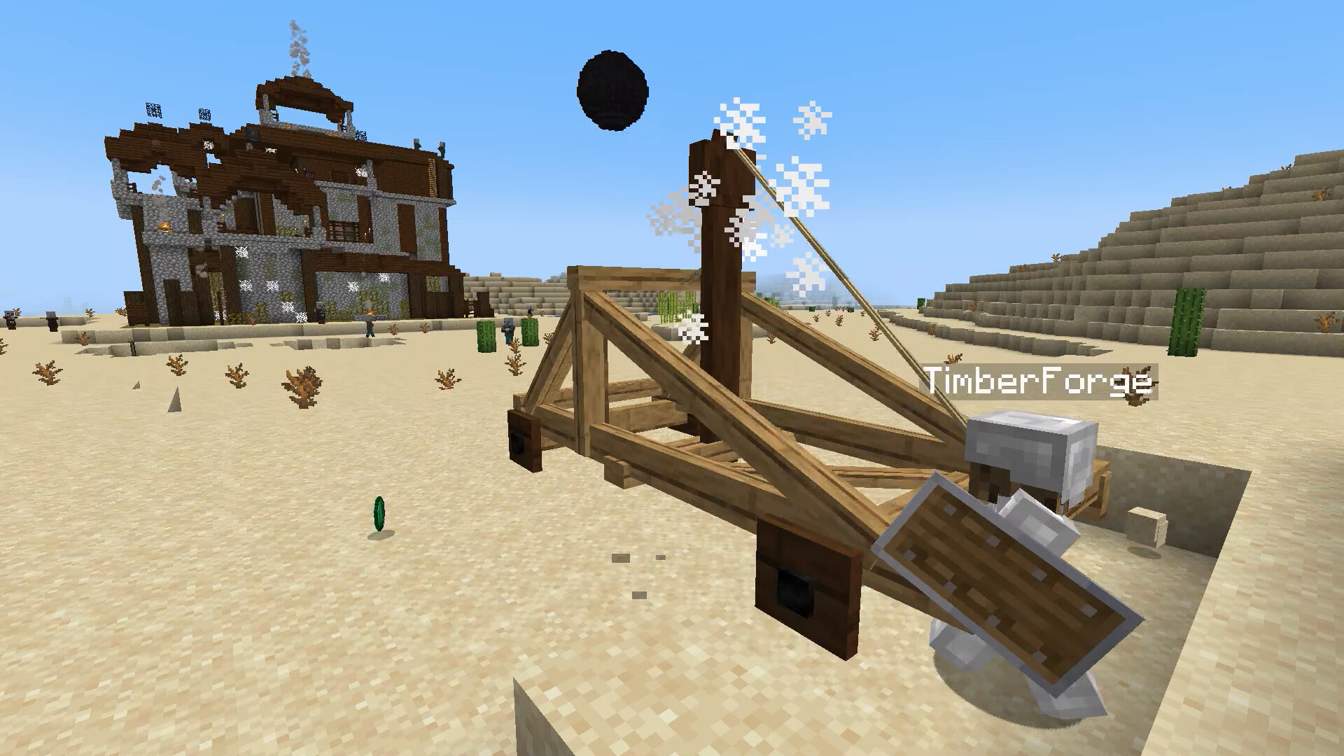 Catapults – Build, Move, Shoot, Reload Minecraft Data Pack