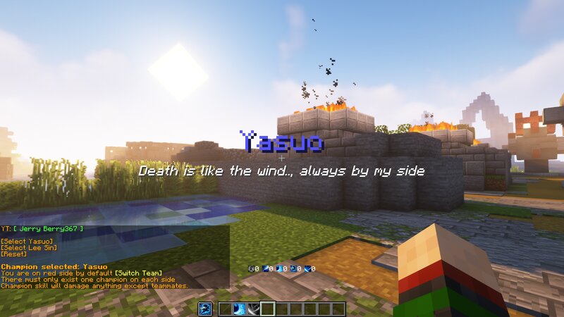Minecraft, but I am Yasuo from League of Legends Minecraft Data Pack