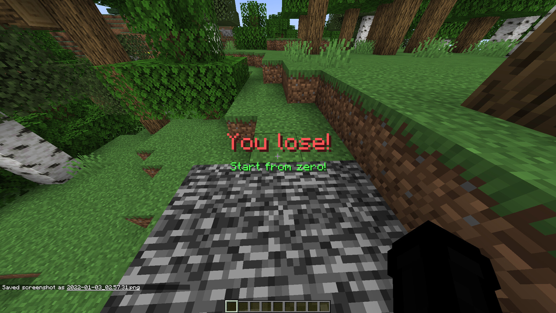 Dont touch grass+stone Minecraft Data Pack