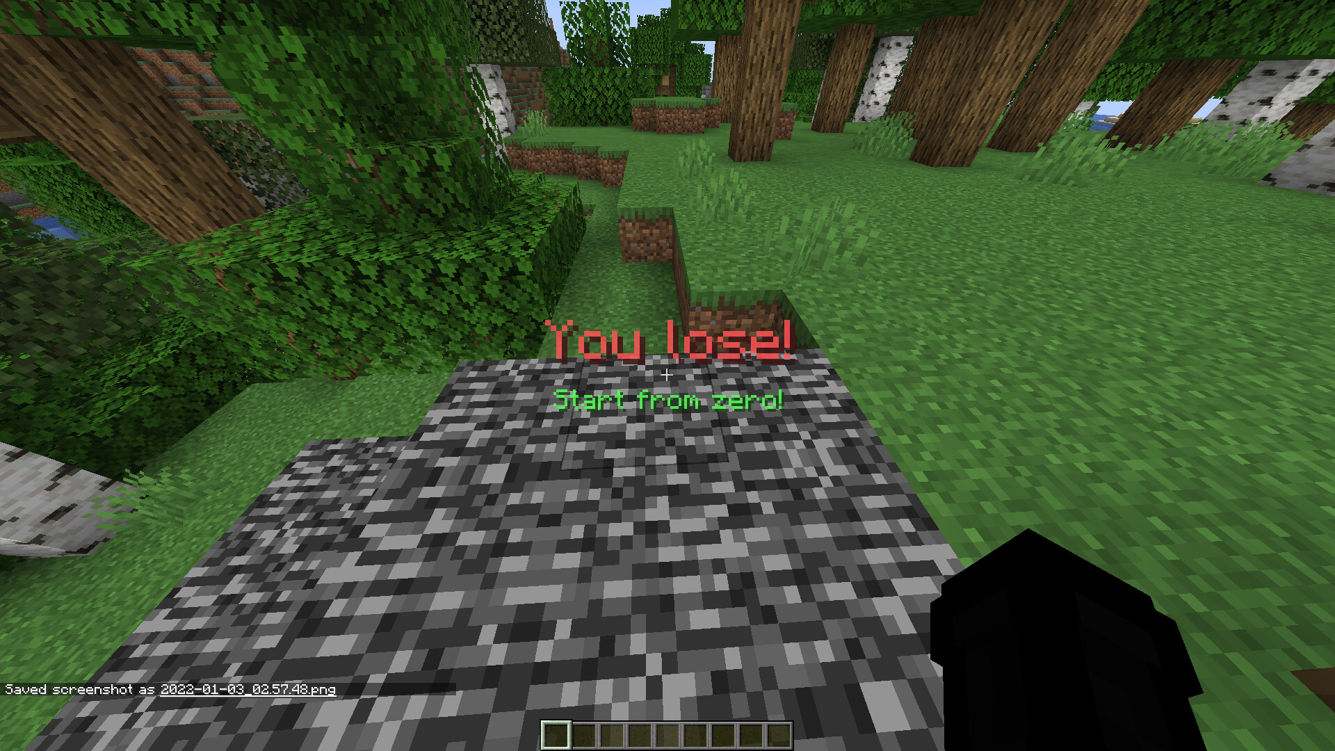 Dont touch grass+stone Minecraft Data Pack