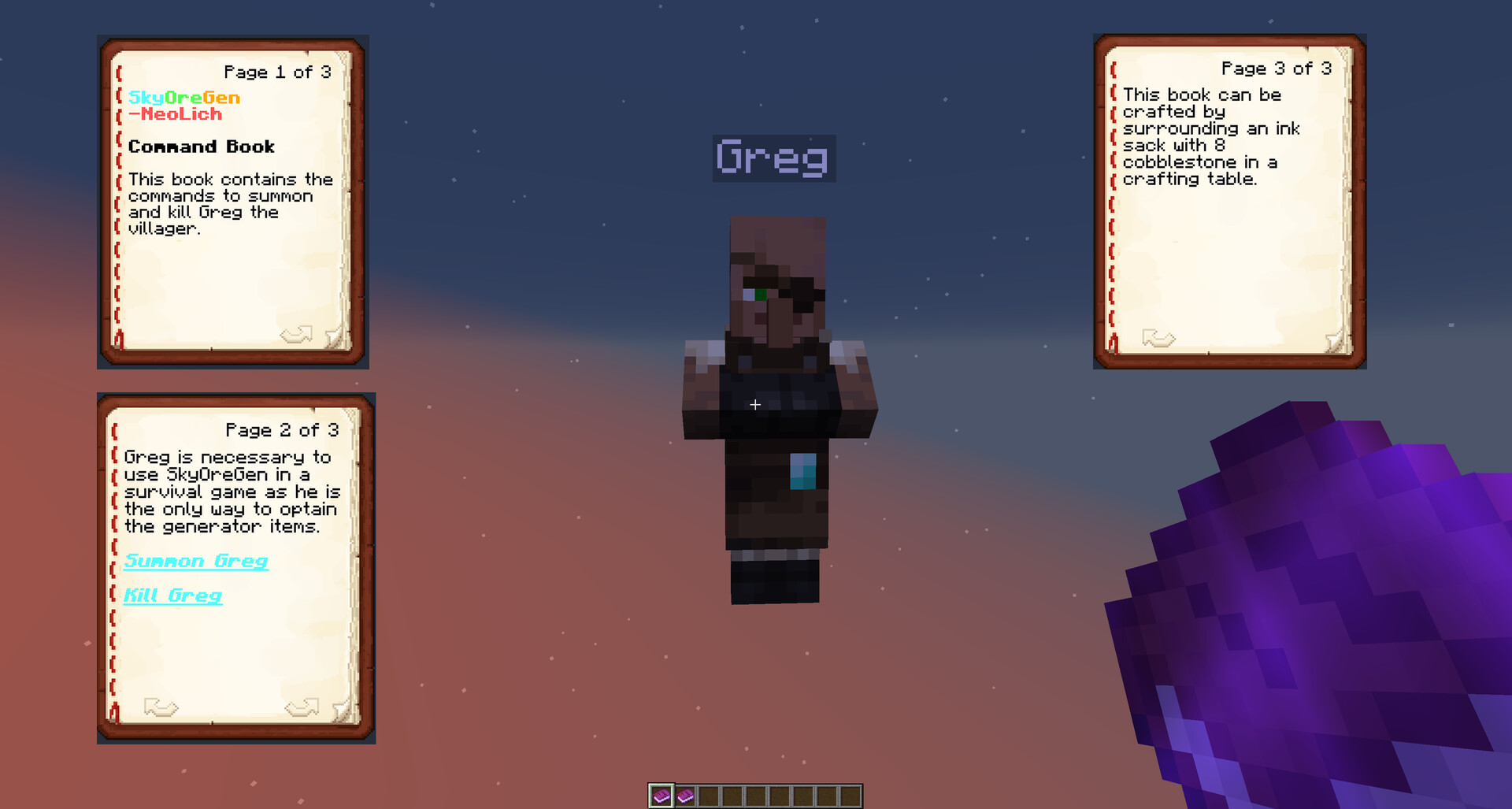 SkyOreGen (Skyblock Ore Generator) Minecraft Data Pack