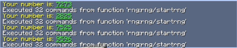 Random Number Generator RNG Minecraft Data Pack