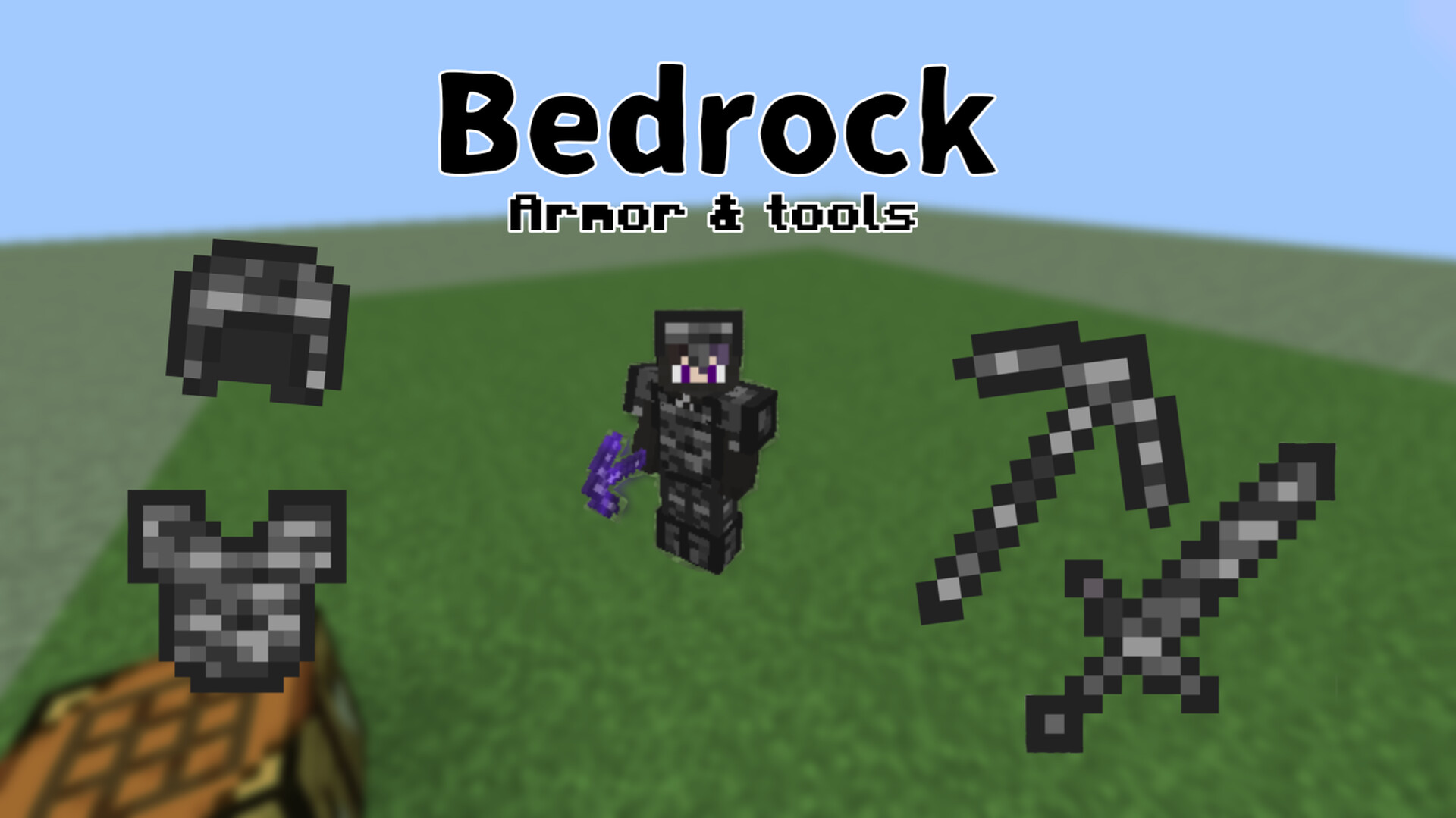 Bedrock armor & tools Minecraft Data Pack