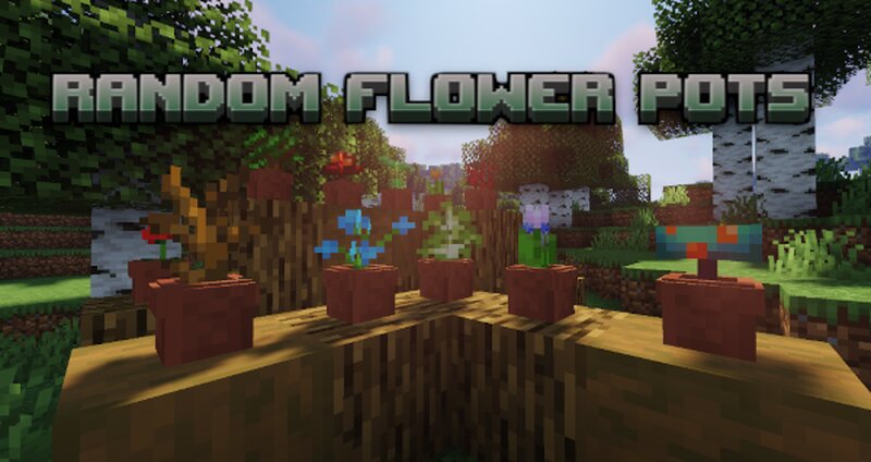 Random Flower Pots Placer Datapack (1.19+) Minecraft Data Pack