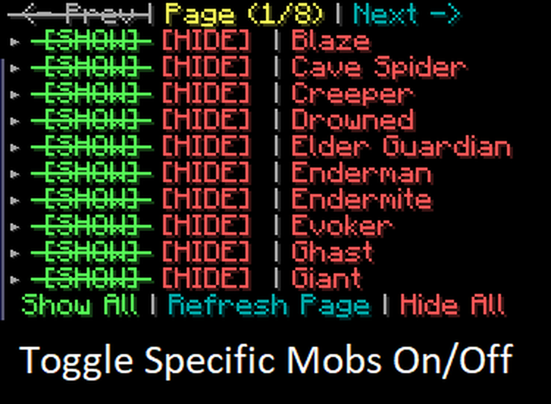Entity Detection V4.4 (SSP) Minecraft Data Pack