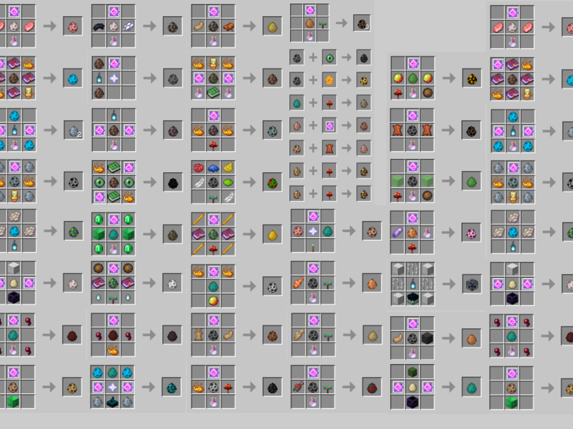 Craftable Spawn Eggs and other Late Game Utilities Minecraft Data Pack