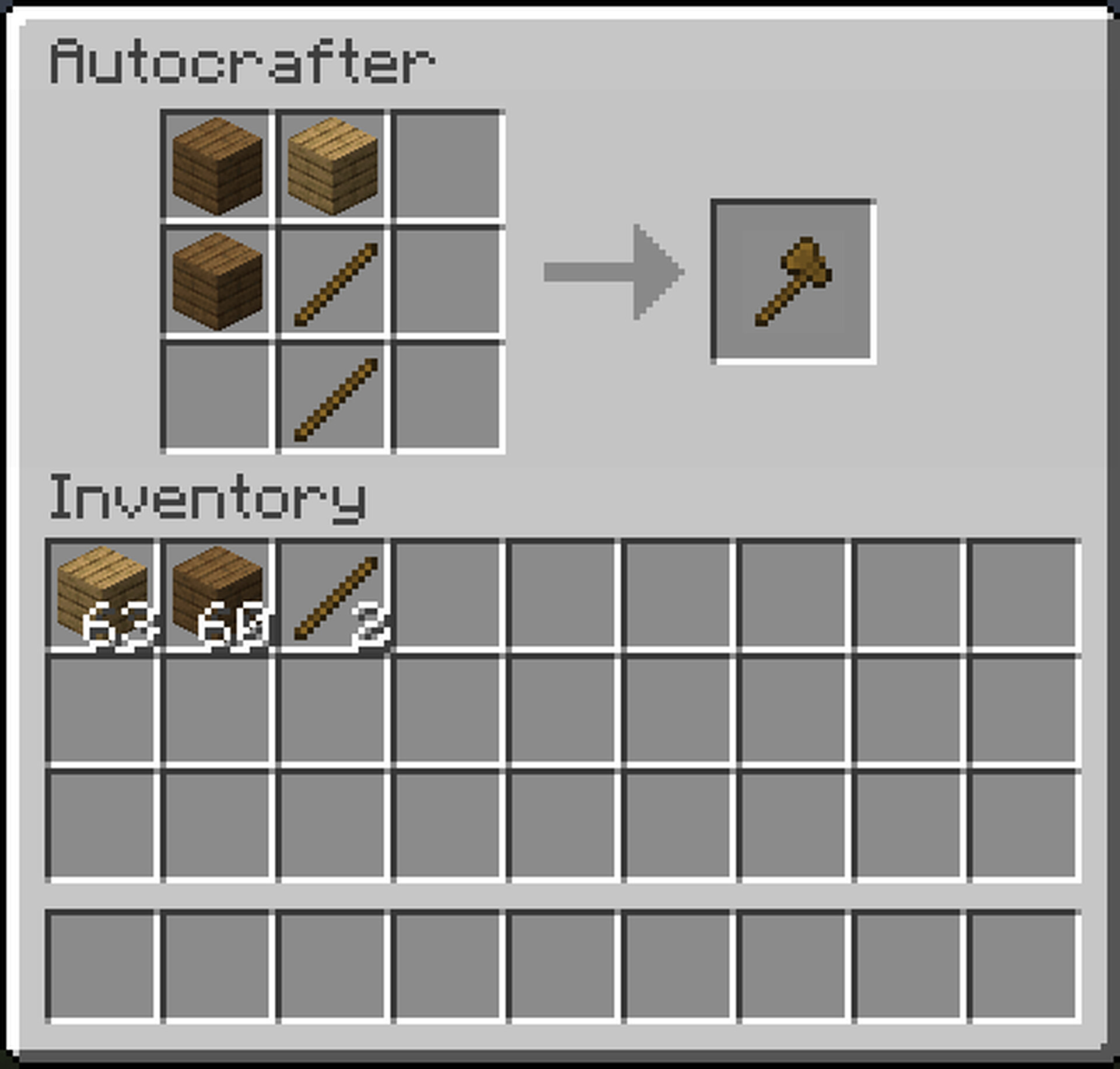 Autocraft Minecraft Data Pack
