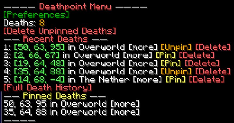 Deathpoint Minecraft Data Pack