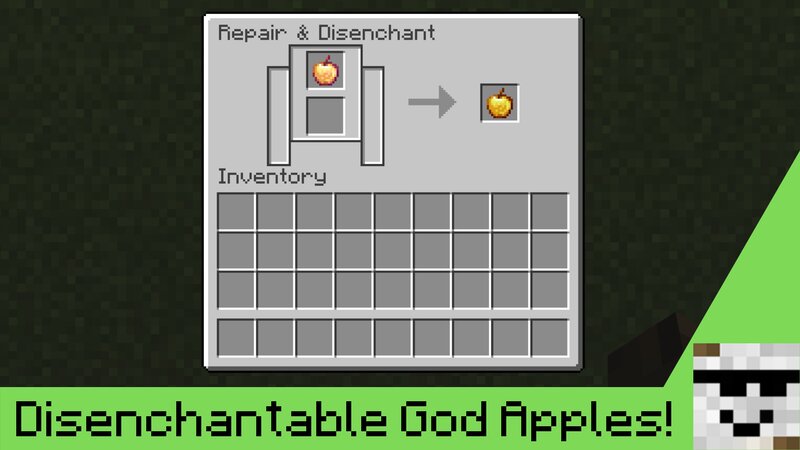 Disenchantable God Apples Minecraft Data Pack