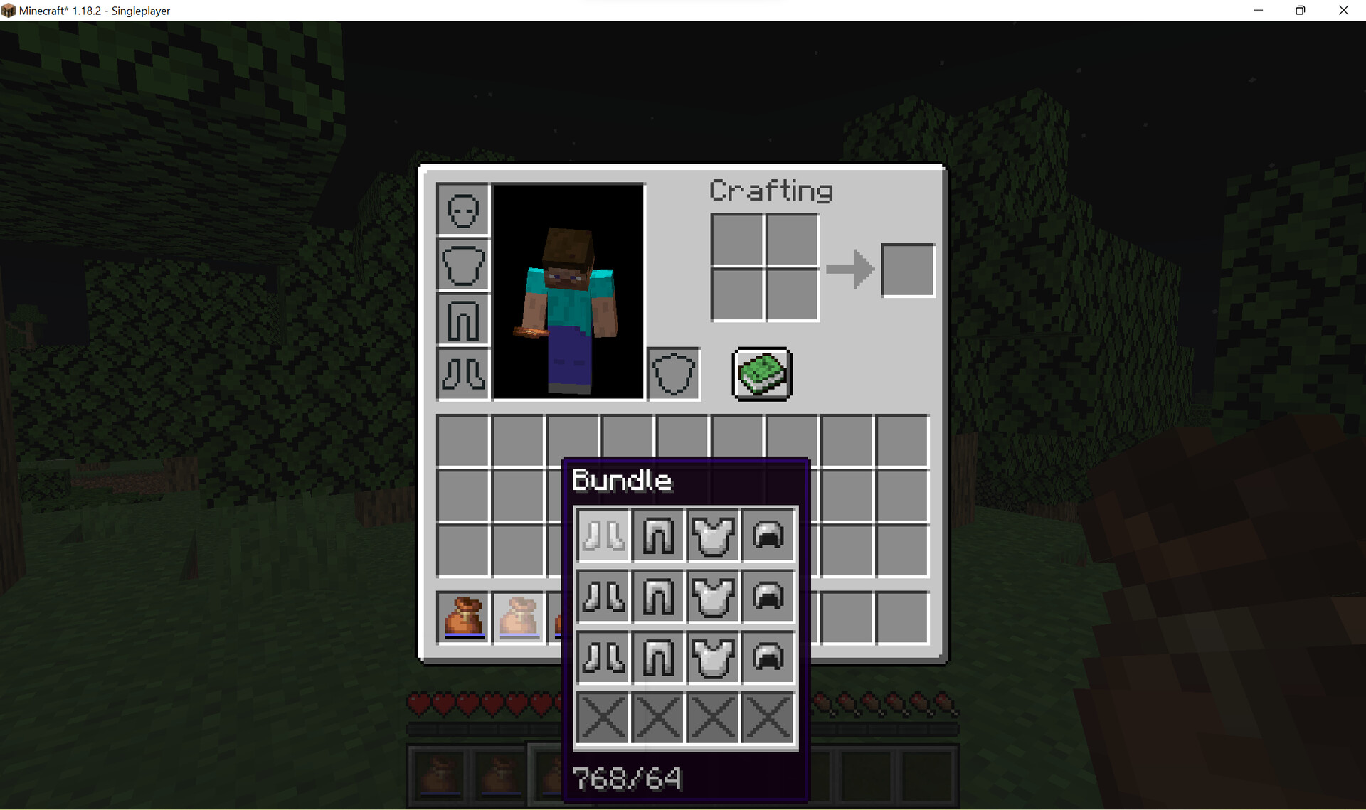 Bundle with infinite storage space Minecraft Data Pack