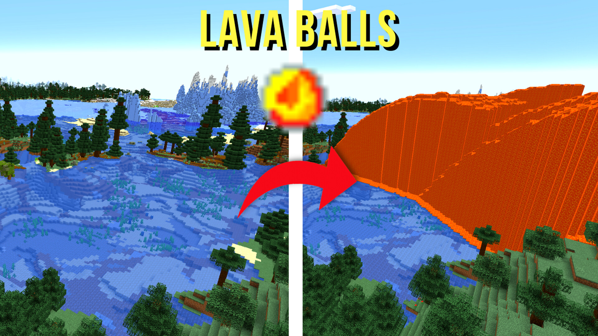 Minecraft with lava balls Minecraft Data Pack