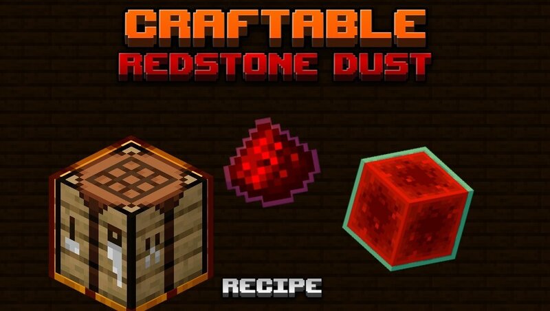 Redstone Dust Crafting Recipe! Minecraft Data Pack