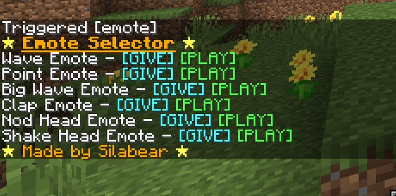 Emotes - Animated emotes! Minecraft Data Pack