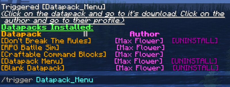 Datapack Menu, No More Using The Vanilla Datapack List. Minecraft Data Pack