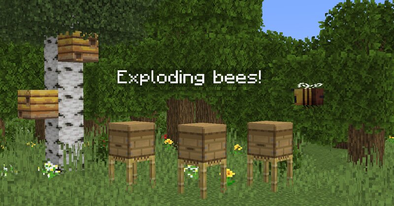 🐝 Exploding bees! (v2) Minecraft Data Pack
