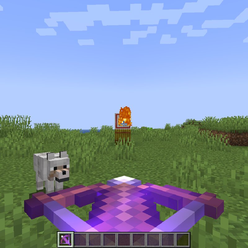 Flame Enchantment Works on Crossbow Minecraft Data Pack