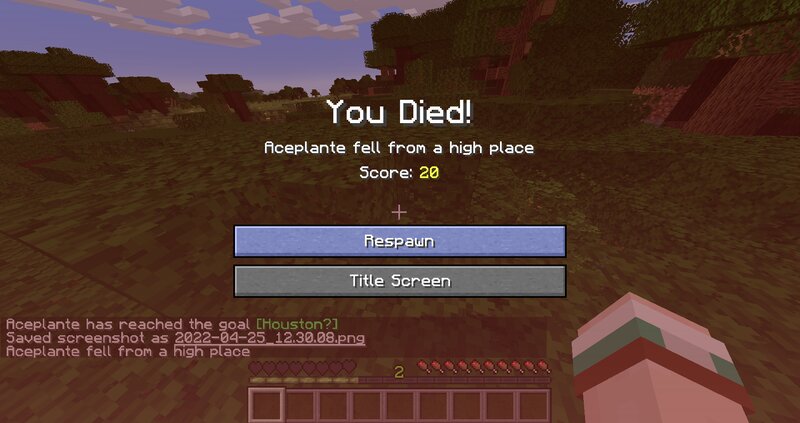 Houston? We have a problem Achievement Minecraft Data Pack