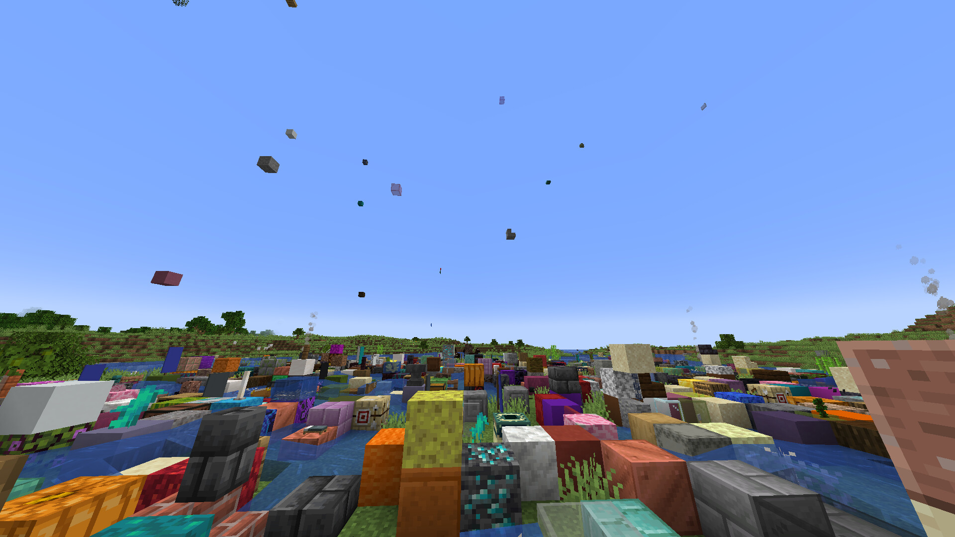 Minecraft But Random Blocks Rain from the Sky Minecraft Data Pack