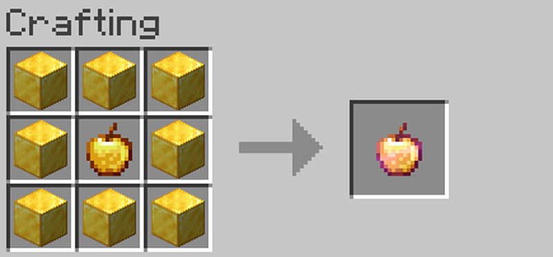 Craftable Notch Apples Minecraft Data Pack