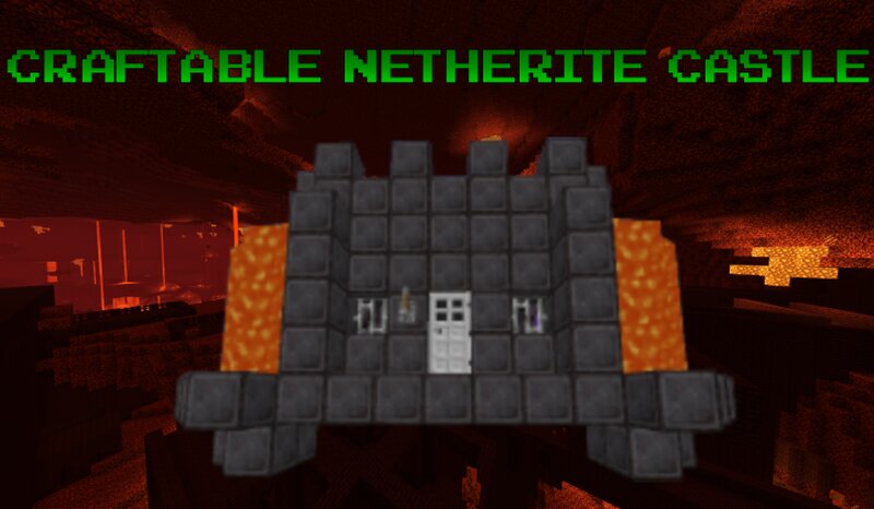 Craftable Netherite Castle Minecraft Data Pack