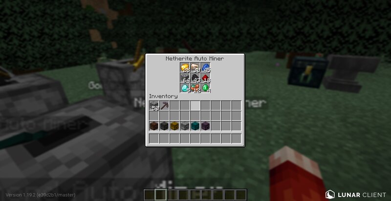 Auto Miner / Automatic Mining Mahine! Minecraft Data Pack