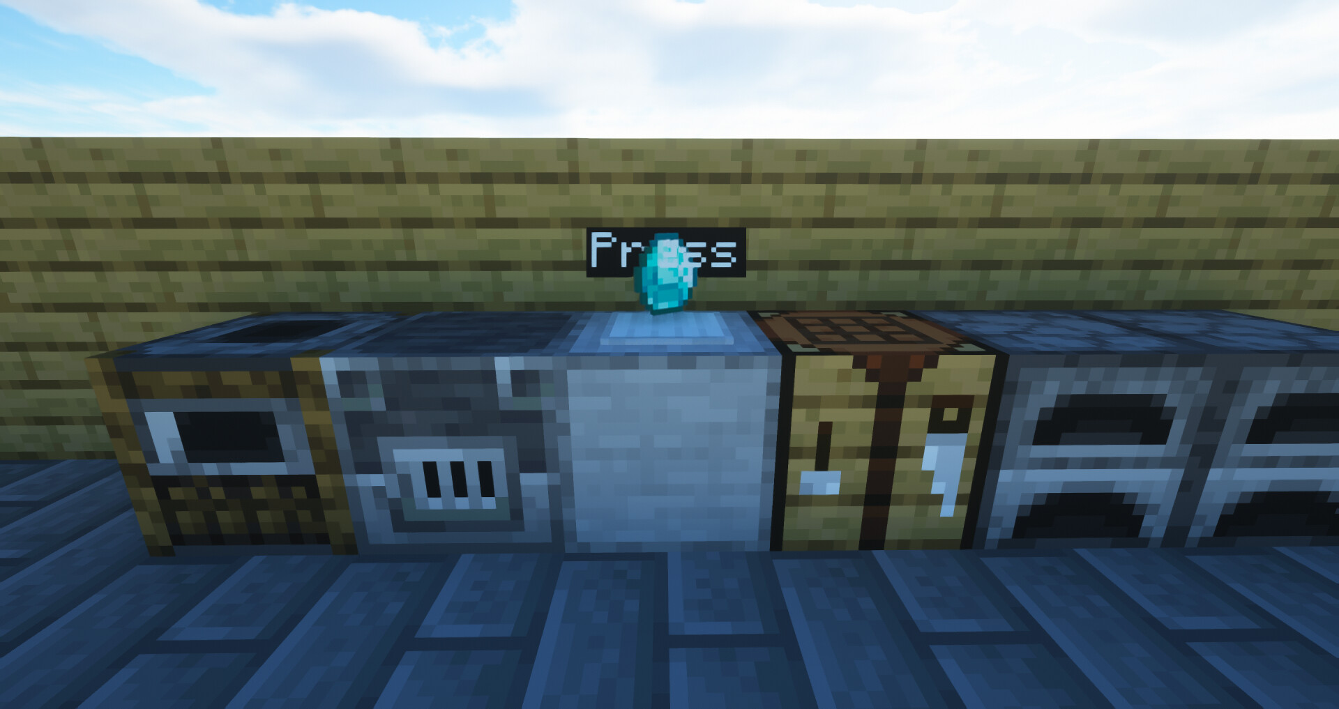 Working Hydraulic Press Minecraft Data Pack