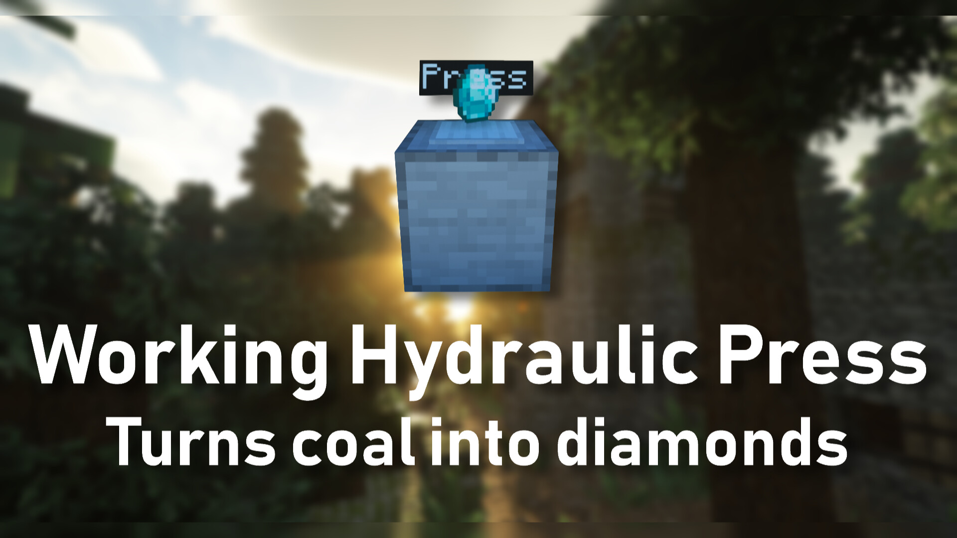 Working Hydraulic Press Minecraft Data Pack
