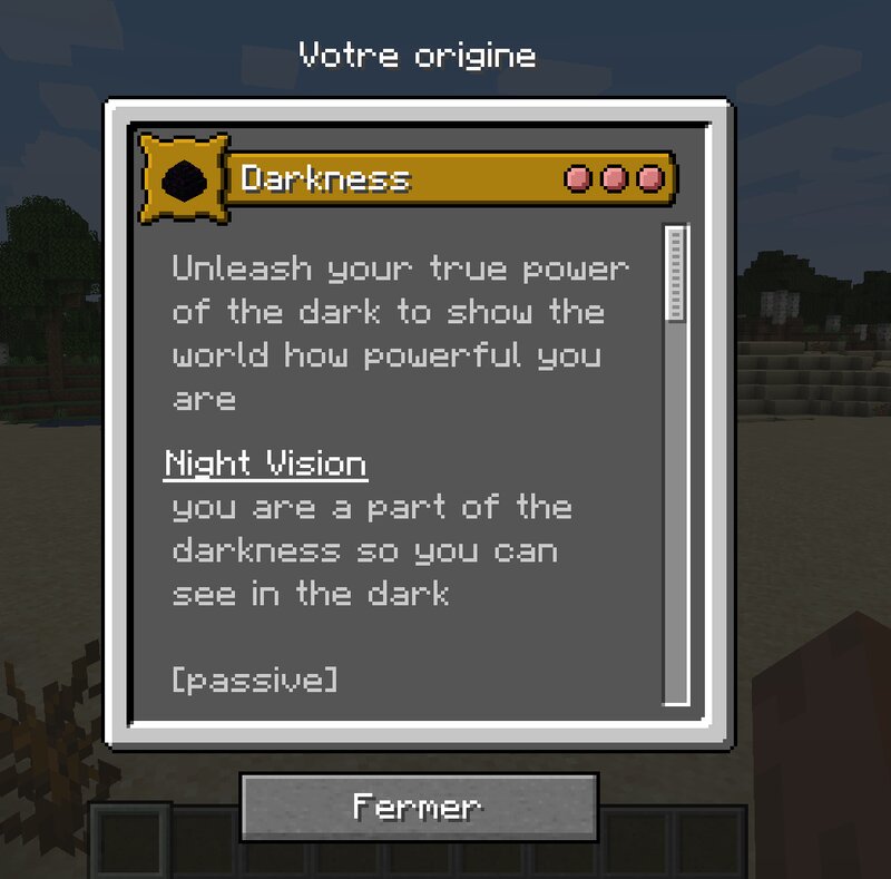 Darkness Origin Minecraft Data Pack