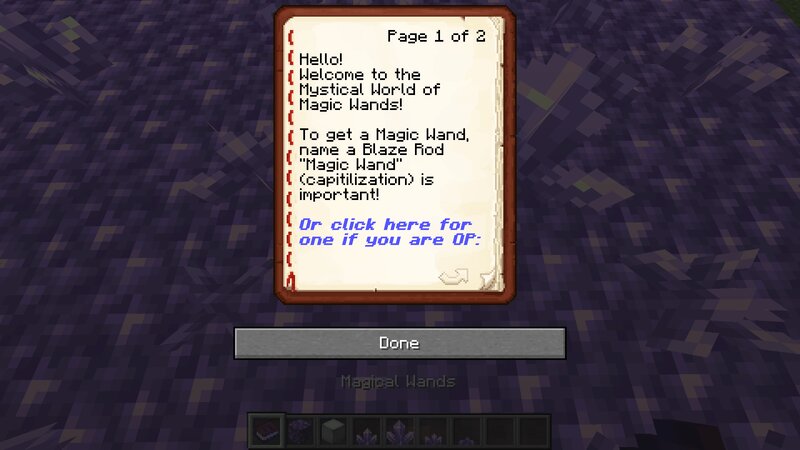 Magic Wand! Minecraft Data Pack