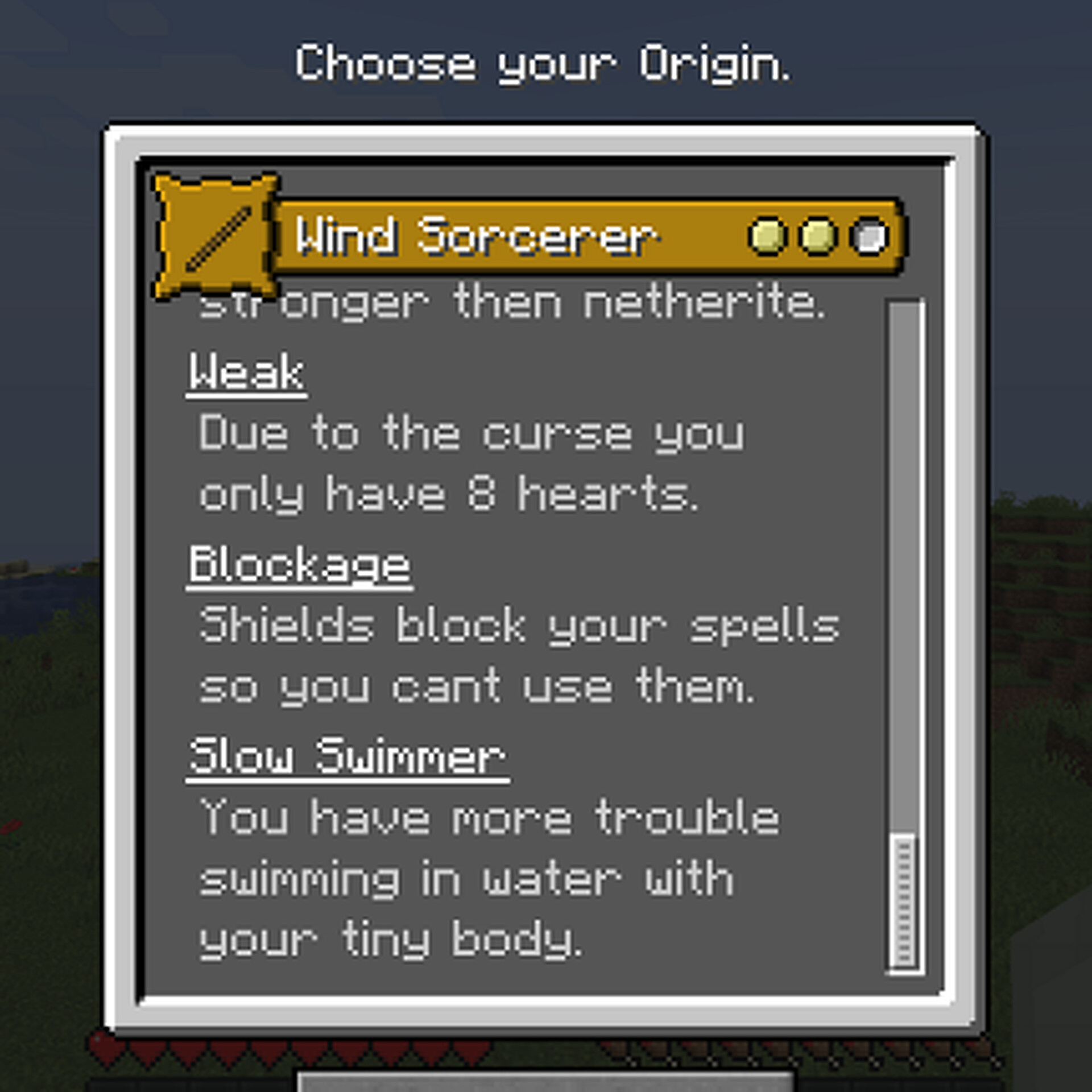 Wind Sorcerer Origin Data-pack Minecraft Data Pack