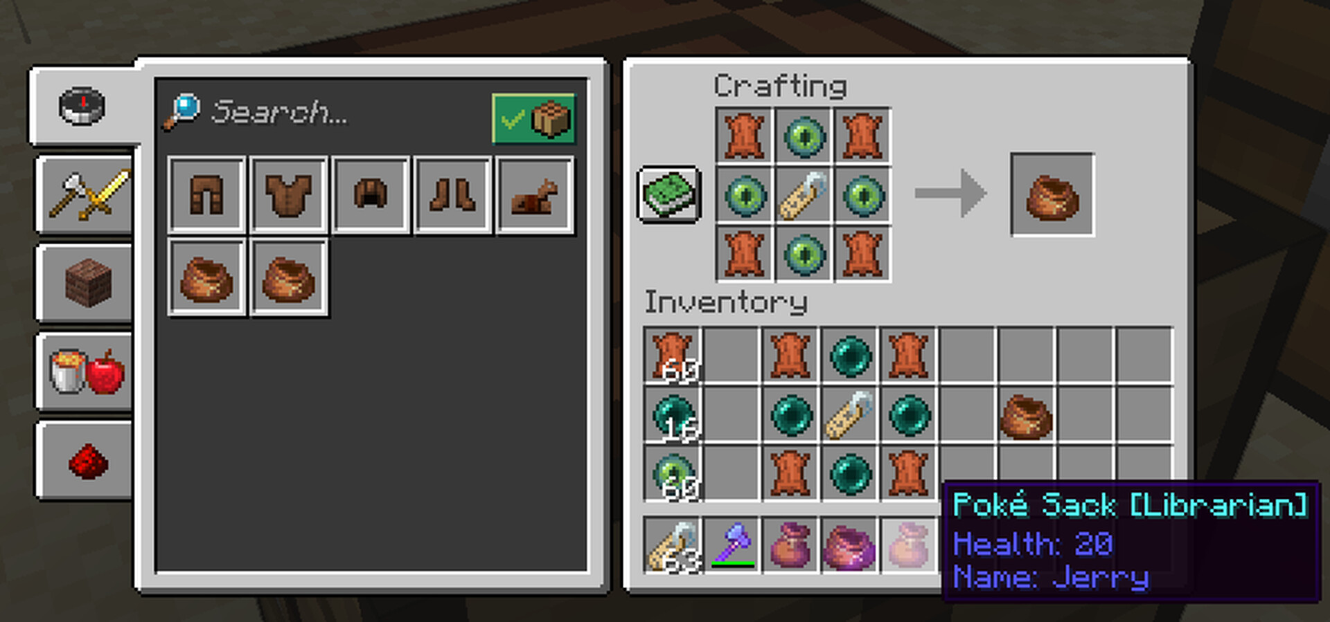 Poke Sack Minecraft Data Pack