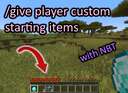 Custom Starting Gear / Initial Inventory Minecraft Data Pack