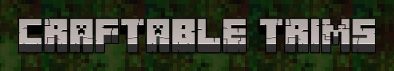 Craftable Armor Trims Minecraft Data Pack