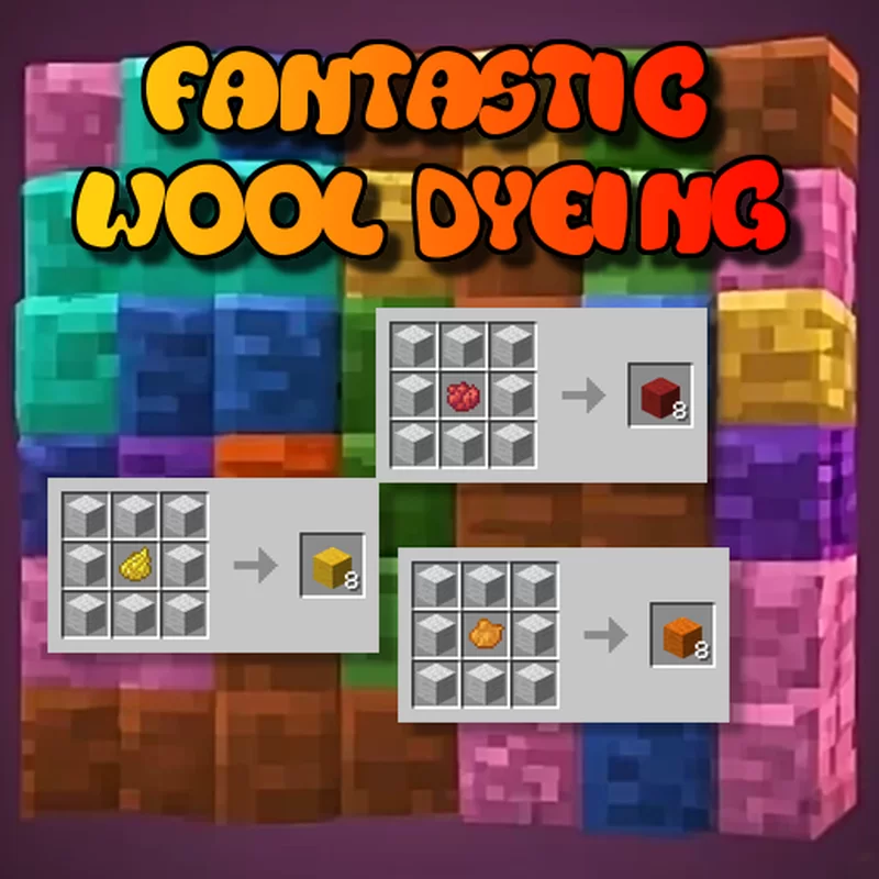 Fantastic Wool Dyeing Minecraft Data Pack